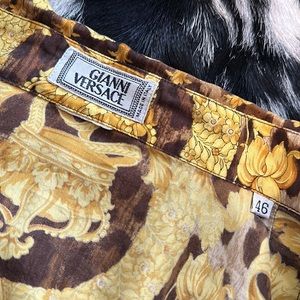 Versace | Shirts | Vintage Gianni Versace Silk Leopard Animal Print ...